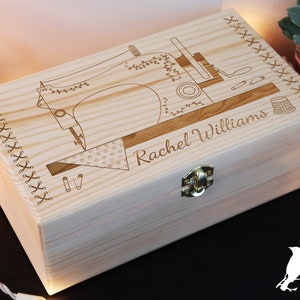 Personalized Engraved Sewing Machine Box, Custom Seamstress Gift ...