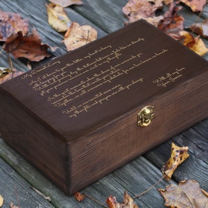 Personalized Engraved Handwriting Letter Gift, Custom Text Box ...