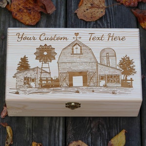 Personalized Engraved Farm Memory Box, Gifts for Farmer, Unique Farmer ...