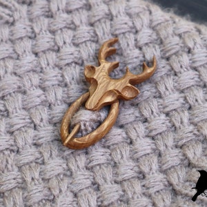 Wooden Deer Pin, Shawl Pin, Wood Scarf Pin, Eco Friendly Accessory ...