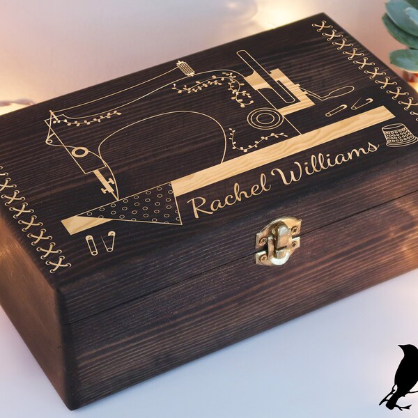 Wooden Sewing Box - Etsy