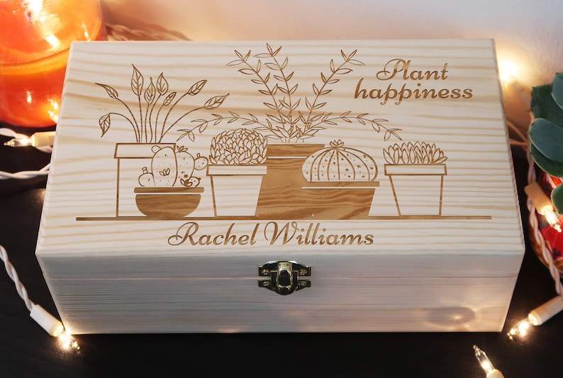 Personalized Engraved Seed Box, Custom Gardener Gift, Garden Gifts ...