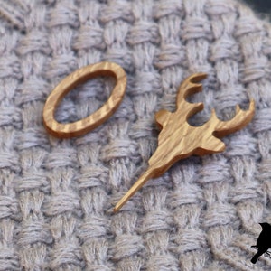 Wooden Deer Pin, Shawl Pin, Wood Scarf Pin, Eco Friendly Accessory ...