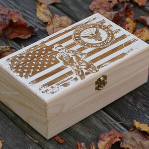 Personalized Engraved Female Veteran Box, Male Veteran Gift, Women ...