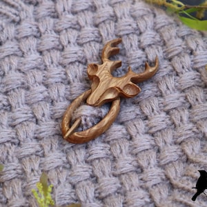 Wooden Deer Pin, Shawl Pin, Wood Scarf Pin, Eco Friendly Accessory ...
