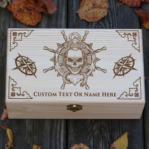 Personalized Engraved Treasure Box, Escape Room Decor, Gift for a ...