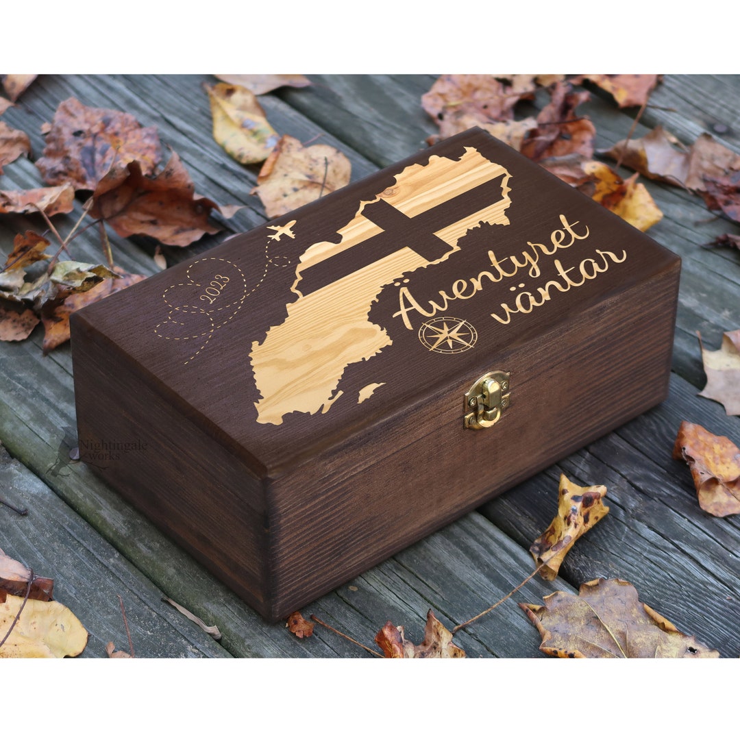 Personalized Engraved ANY Country Map Box, USA Map Box, Canada Map ...
