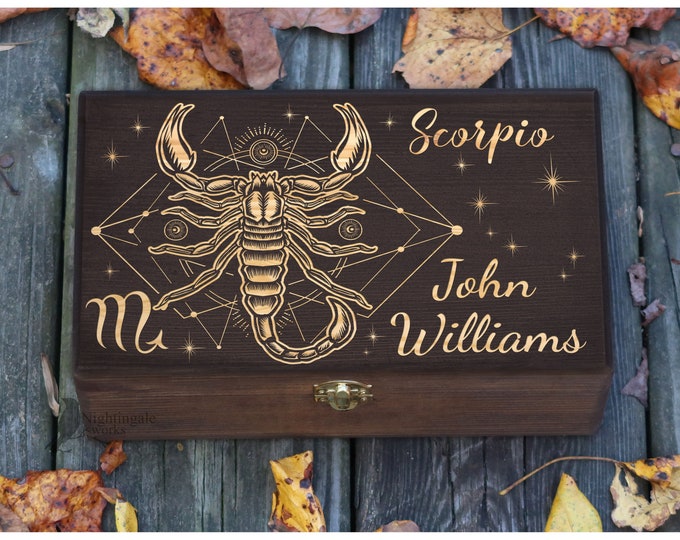 Scorpio Zodiac Gift Box Scorpio Astrology Set Scorpio Gift Scorpio ...