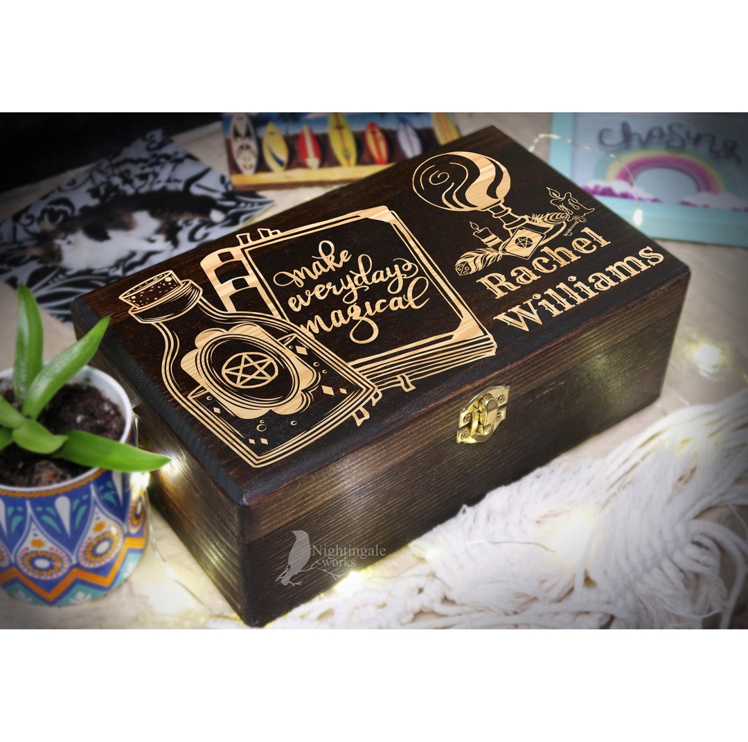 Personalized Engraved Witch Box, Esoteric Box, Witchcraft Box, Wicca ...