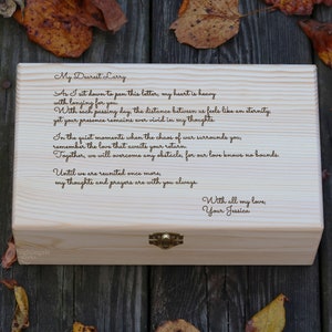 Personalized Engraved Handwriting Letter Gift, Custom Text Box ...