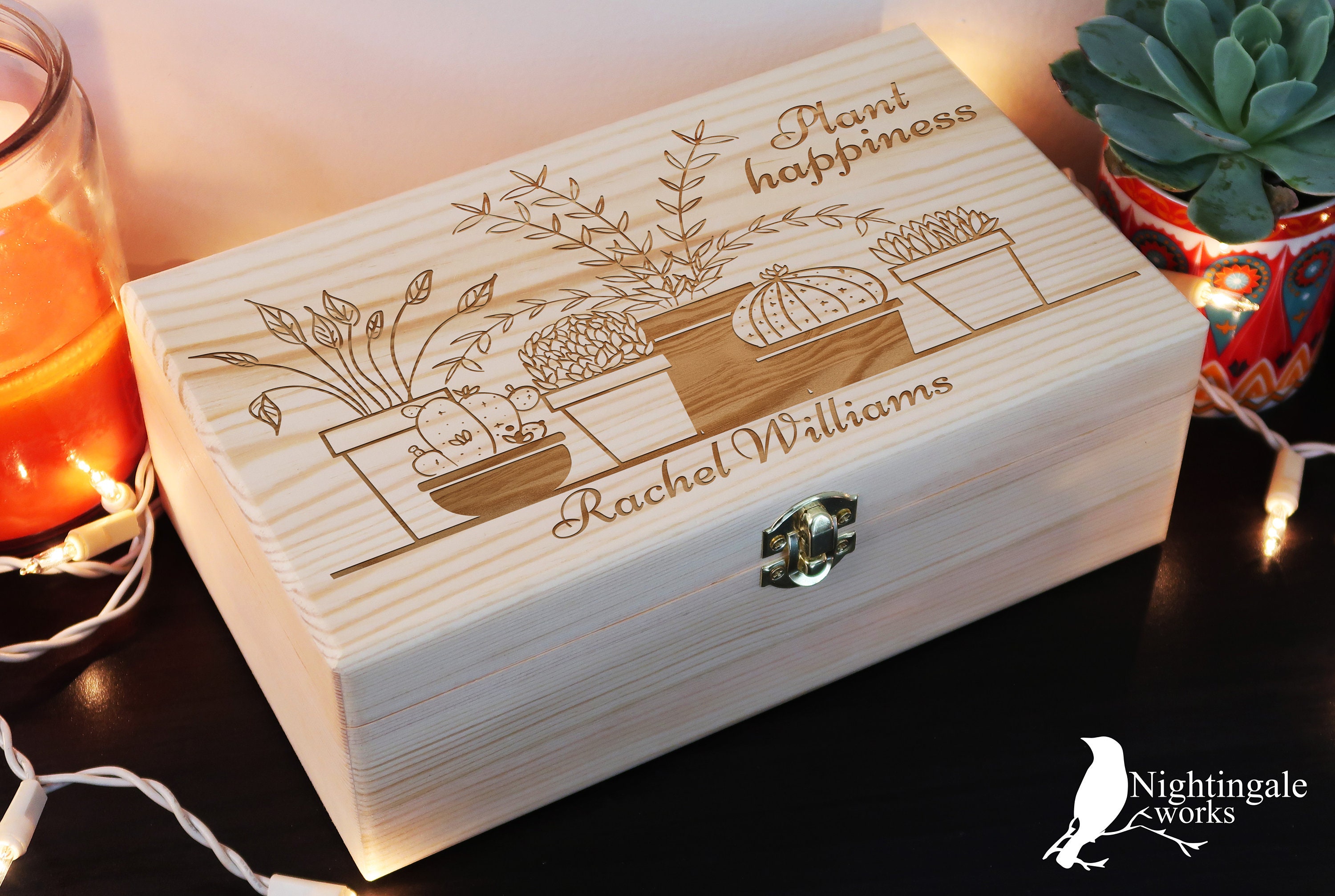 Personalized Engraved Seed Box, Custom Gardener Gift, Garden Gifts ...