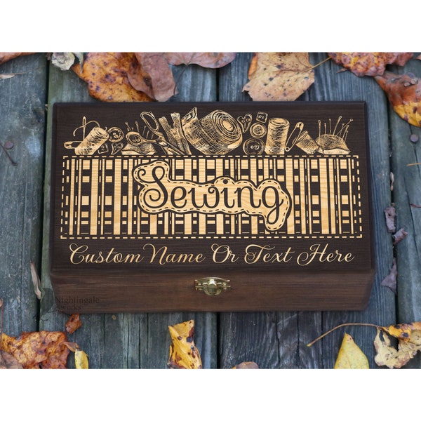 Wood Sewing Box - Etsy