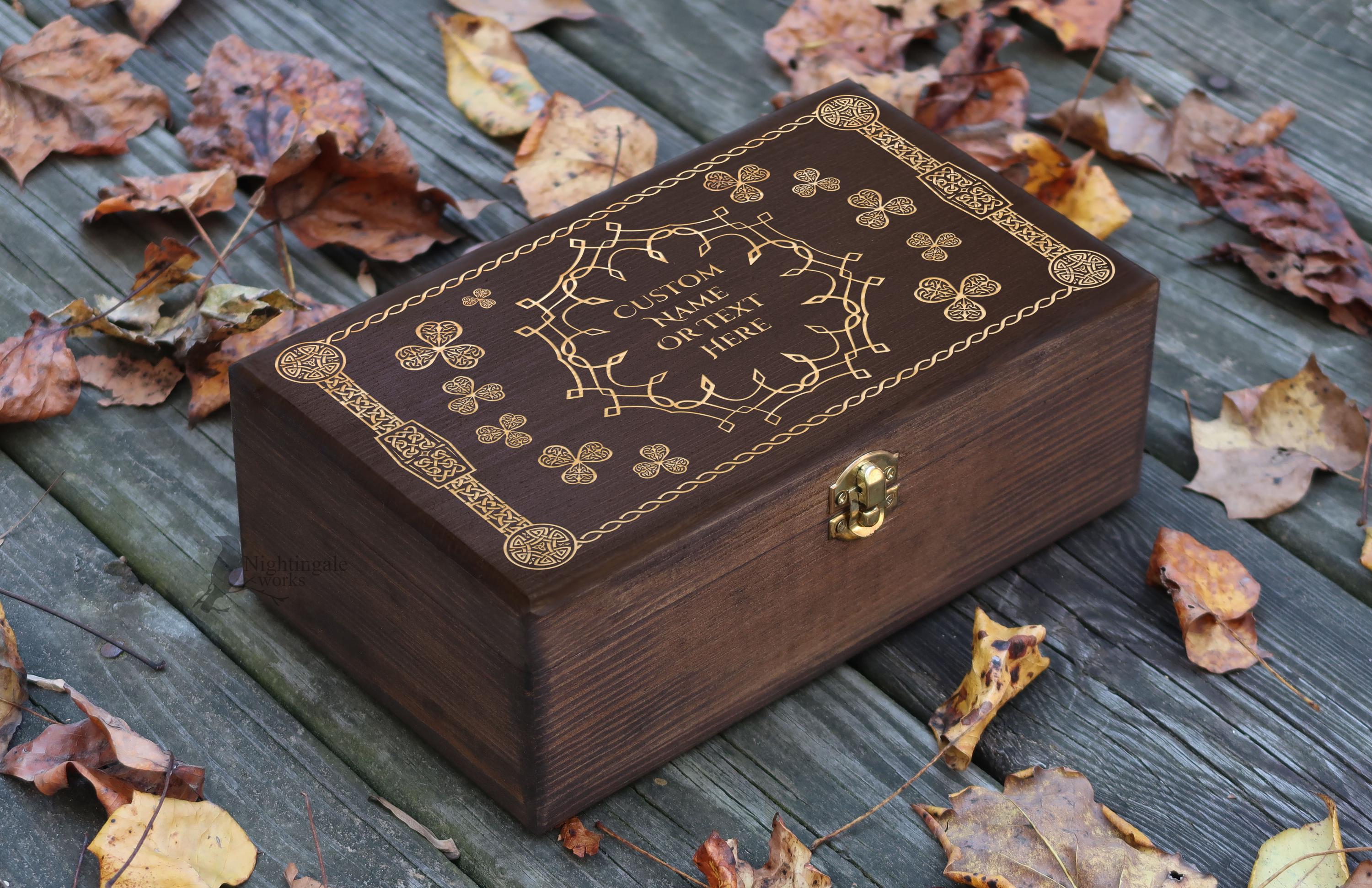 Personalized Irish Box, Ireland Art, Celtic Border, Celtic Knot ...