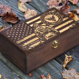 Personalized Engraved Female Veteran Box, Male Veteran Gift, Women ...