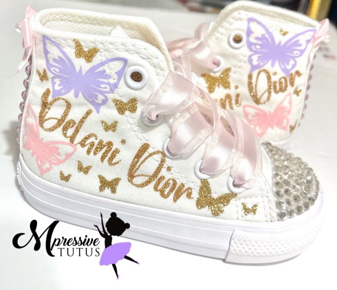 Butterfly Converse Birthday Shoes Custom Converse Pastel Butterfly ...