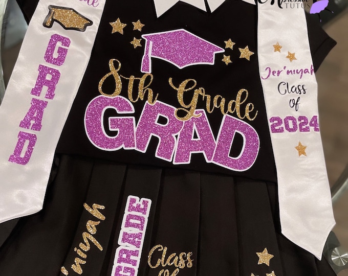 8th Grade Grad Set 8th Grade Grad Grad Skirt Grad Stole Girls Grad Set ...