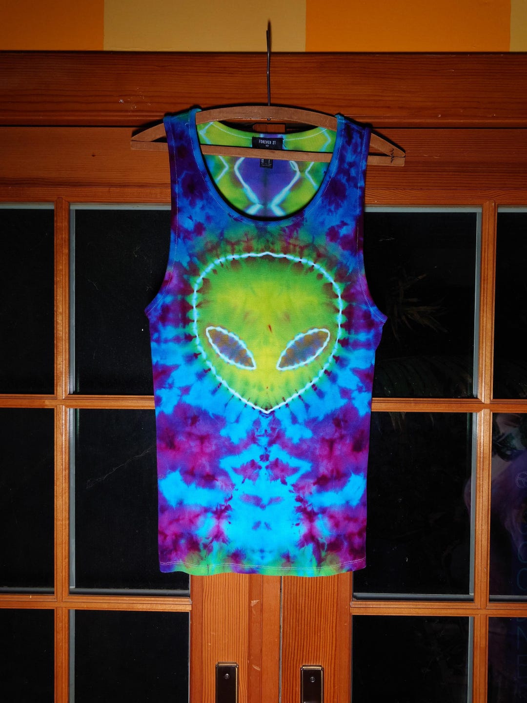 Electric Alien Tank Top men's Cut Tie Dye and Ice Dye Garment ...