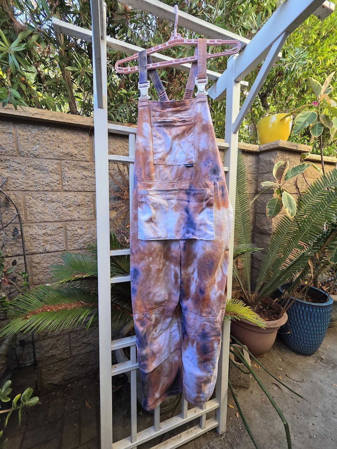 2XL Driftwood Overalls in Soft Shades of Tan and Blue Garment ...