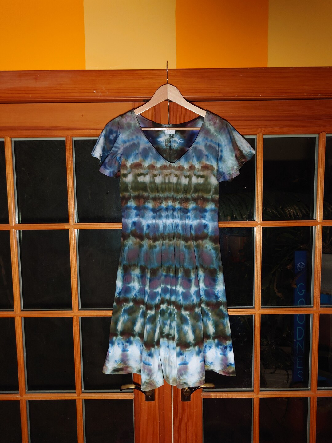 Medium Size Happy Medium Flutter Sleeve Dress Breezy Cotton Knit ...