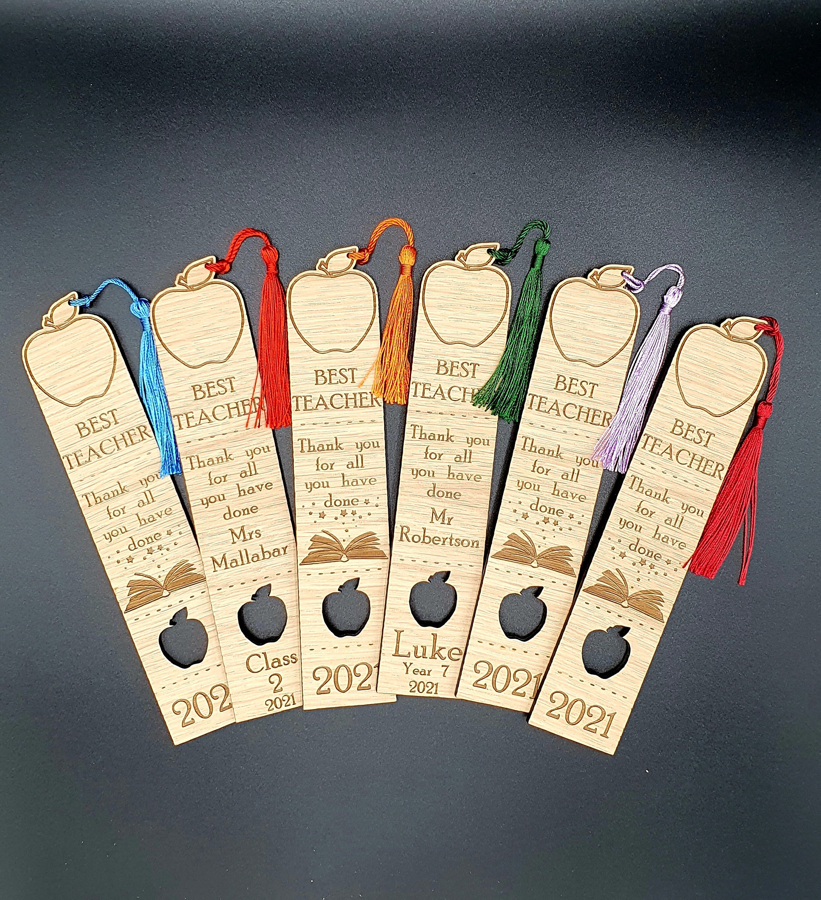 Teacher Appreciation Best Teacher Bookmark Personalised Wooden | Etsy