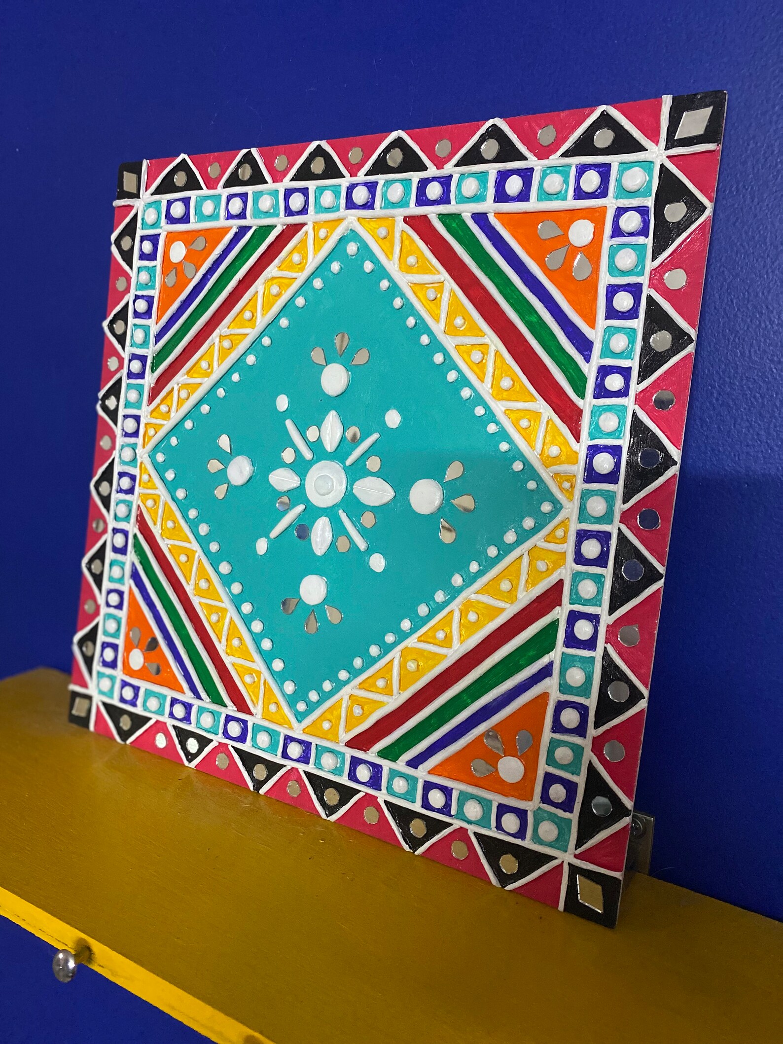 Colourful Lippan Art | Lippan Wall Decor| Handmade Lippan | Lippan Wall ...