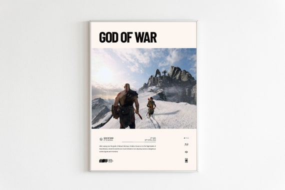 God of War 2018 Video Game Poster Art Minimalist Design | Etsy UK