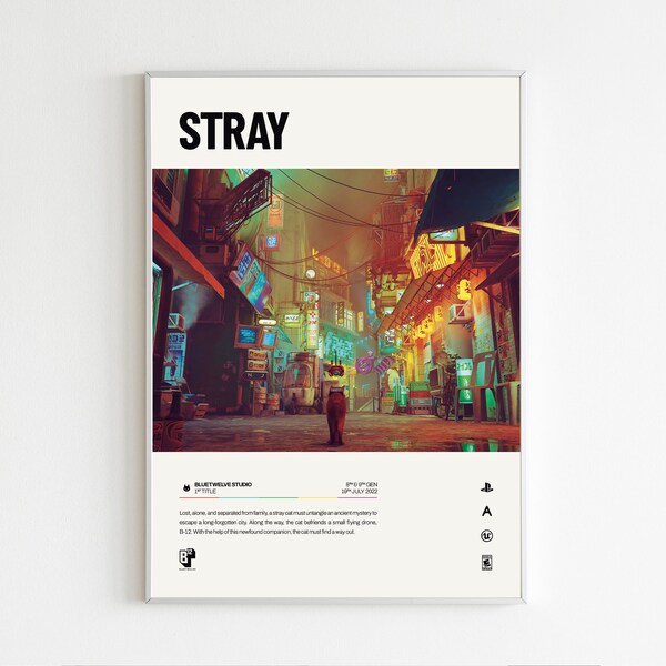 Stray Game Poster - Etsy