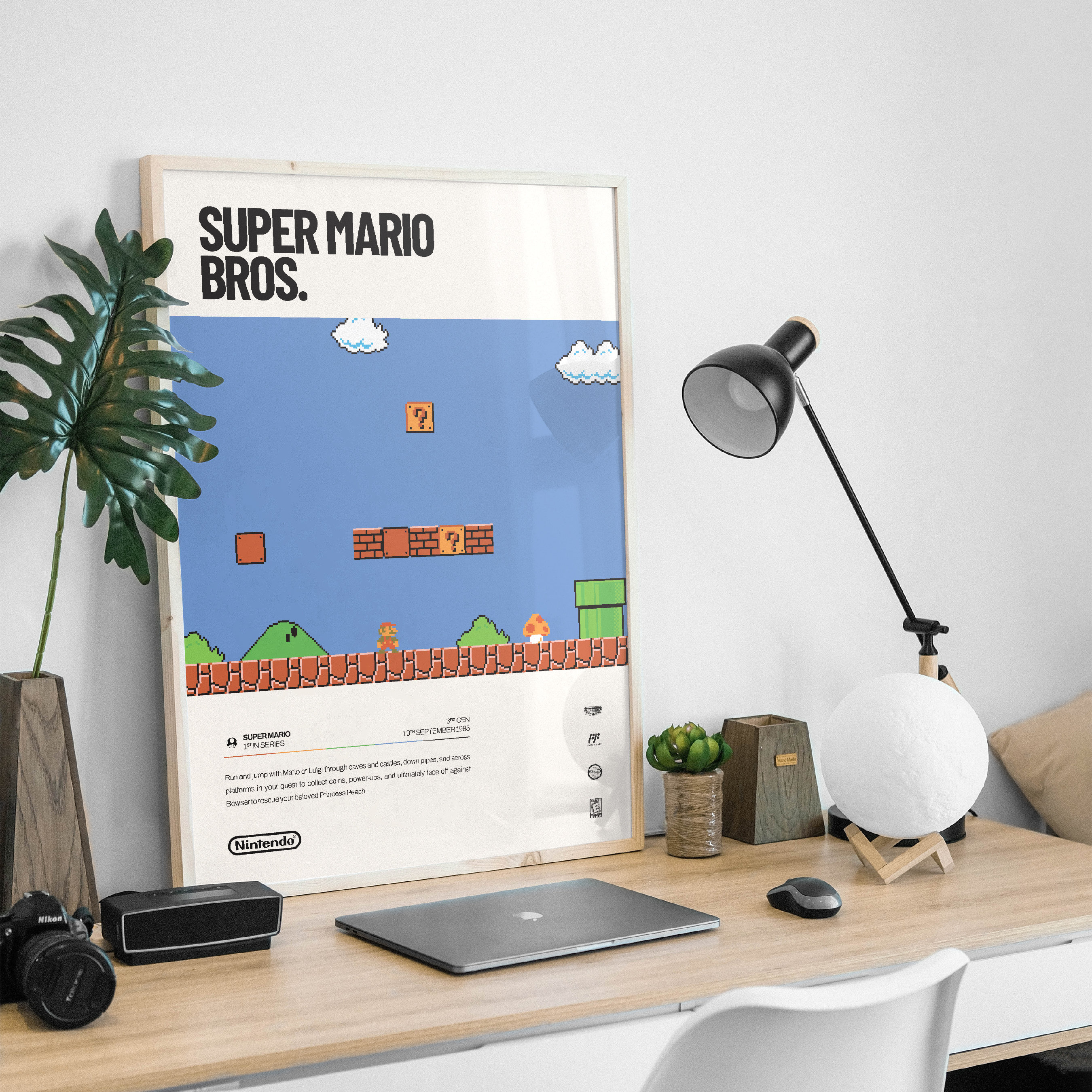 Super Mario Bros. (1985) - Video Game Poster Art