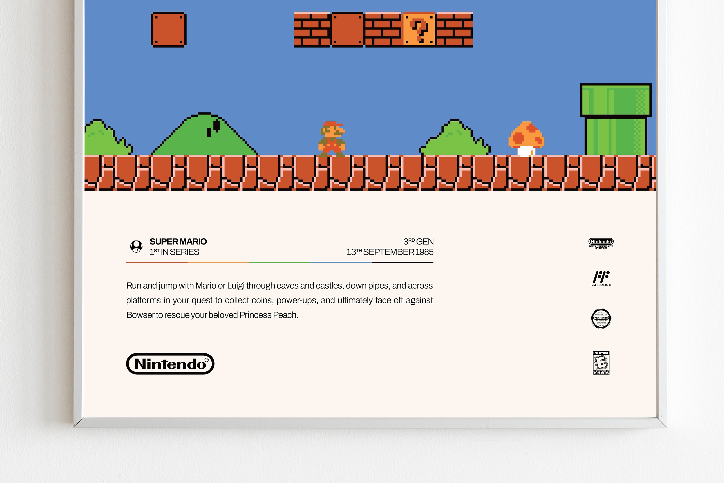 Super Mario Bros. (1985) - Video Game Poster Art