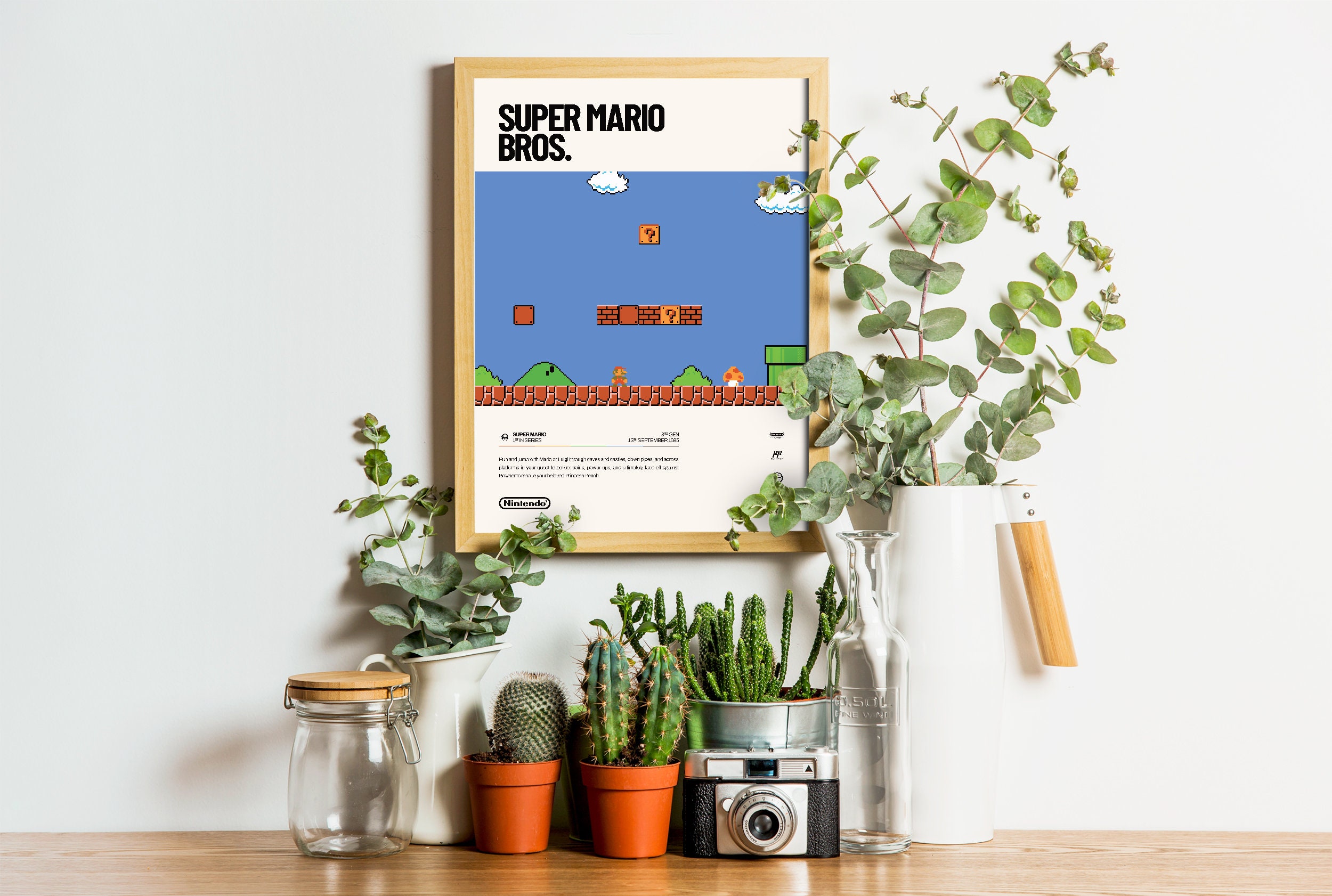 Super Mario Bros. (1985) - Video Game Poster Art