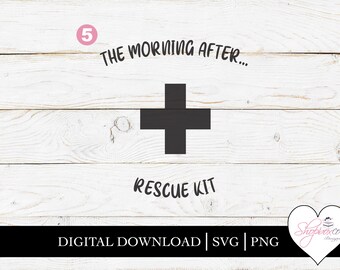 Hangover Recovery Kit Svg, (6) Recovery Kit Svg, Rescue Kit for Wedding ...