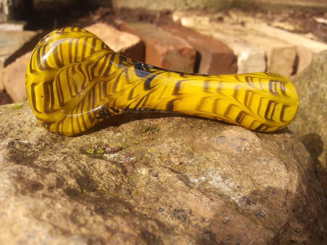 Yellow and Sparkly Black Pipe - Etsy