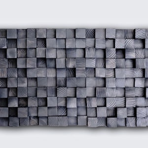 3d Wall Art, Black Wall Hanging, Wood Headboard, Sound Diffuser ...