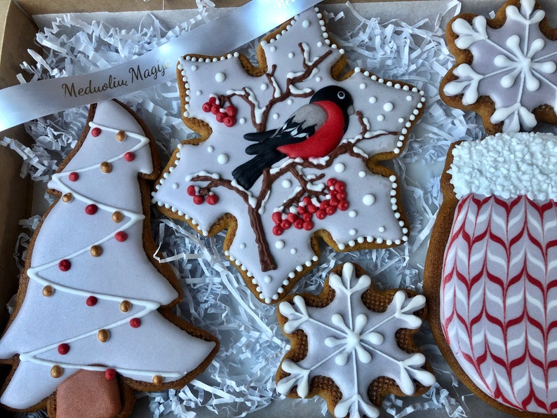 Winter or Christmas Gingerbread Cookies Original Winter Gift - Etsy