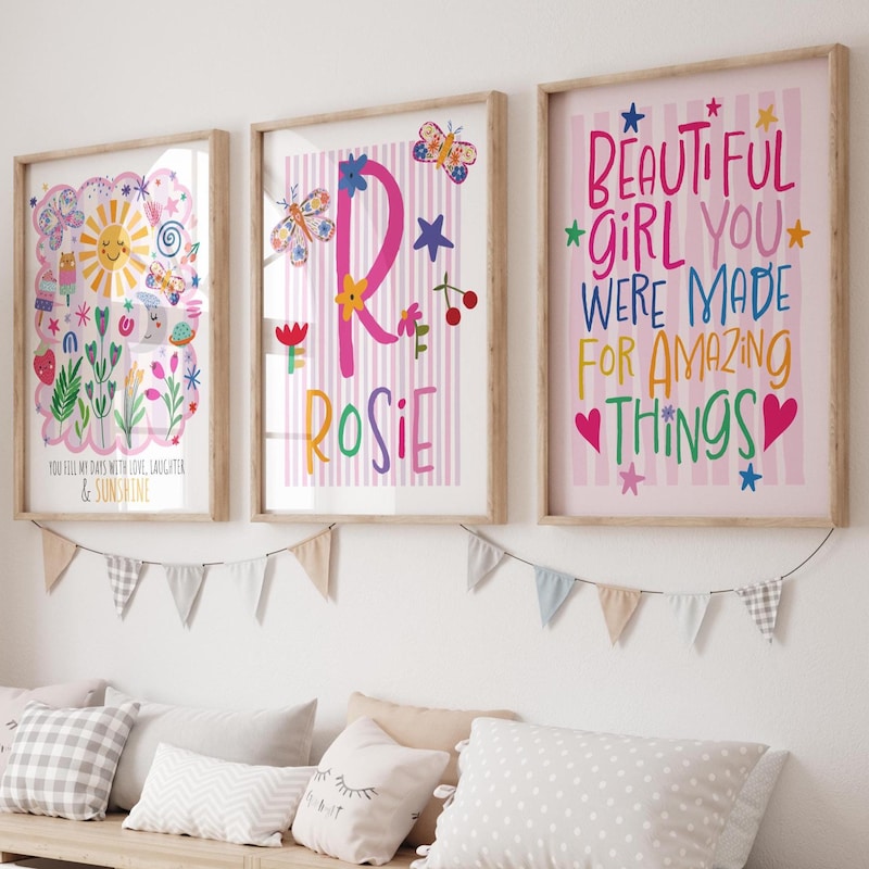Girls Bedroom A3 Prints - Etsy UK