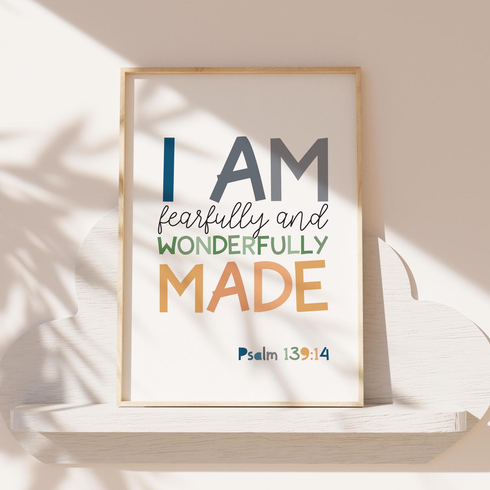 Fearfully and Wonderfully Made Print, Christian Wall Art, Scripture ...