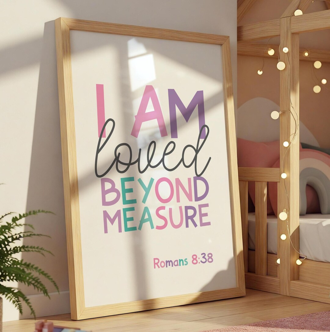 You Are Loved Beyond Measure Print, Girls Nursery Bible Prints ...