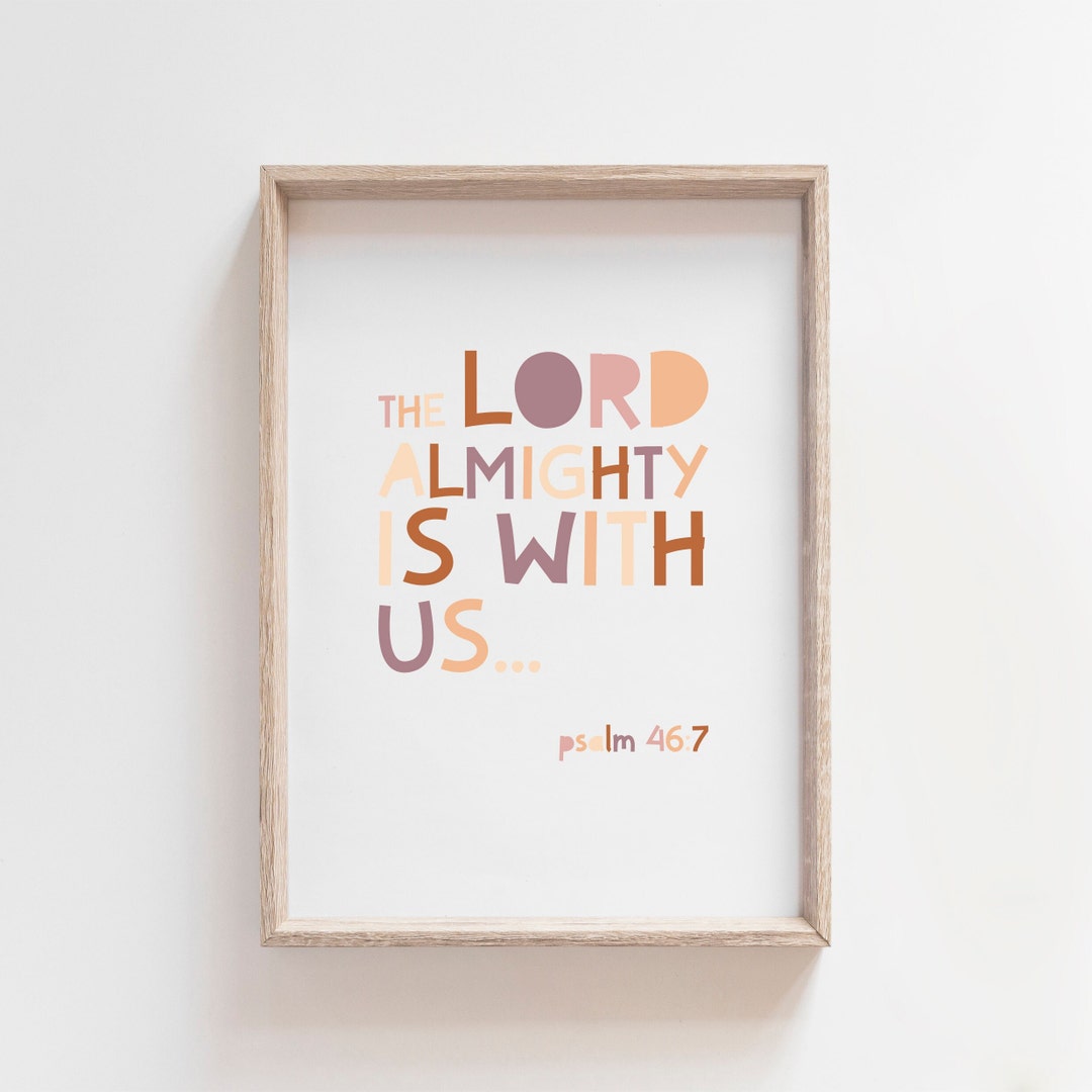 The Lord is With Us, Christian Wall Art, Girls Bedroom Prints, Bible ...