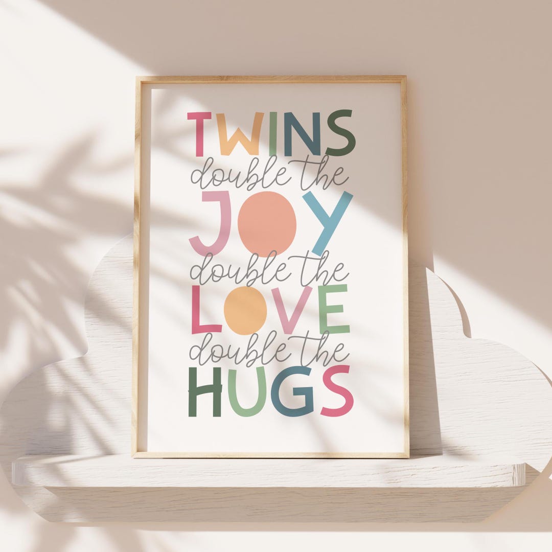 Twins Bedroom Prints, Twins Wall Art, Twin Quotes, Twins Nursery ...