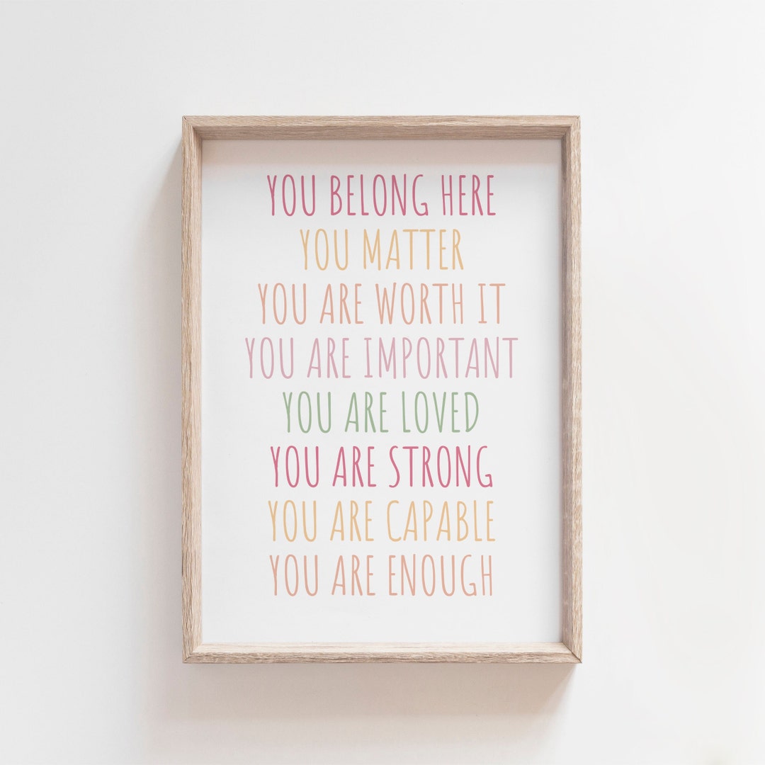 Positive Affirmation Print, Classroom Posters, Motivational Poster ...