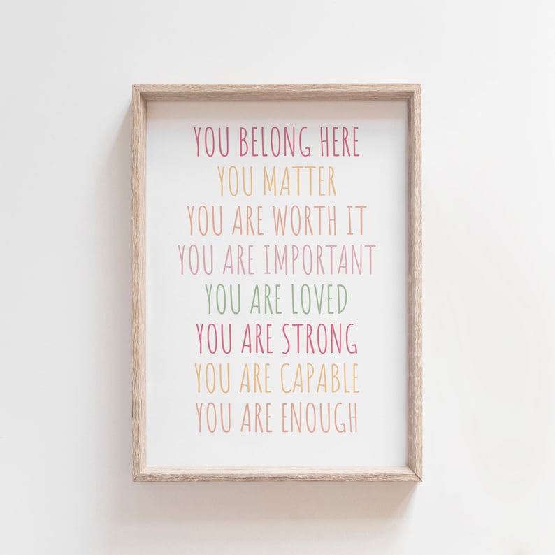 Positive Affirmation Print, Classroom Posters, Motivational Poster ...