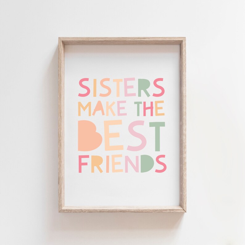 Set of 3 Playroom Prints, Sister Prints, Girls Nursery Prints, Girls ...