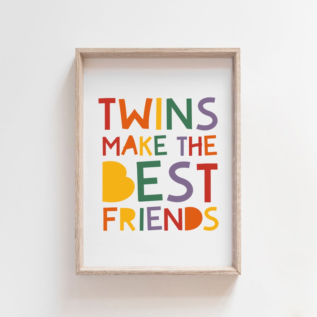 Twins Bedroom Prints, Twins Wall Art, Twin Quotes, Twins Nursery ...
