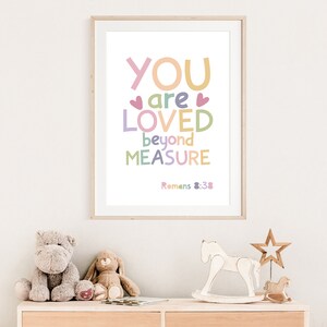 You Are Loved Beyond Measure Print, Christian Wall Art, Girls Nursery ...