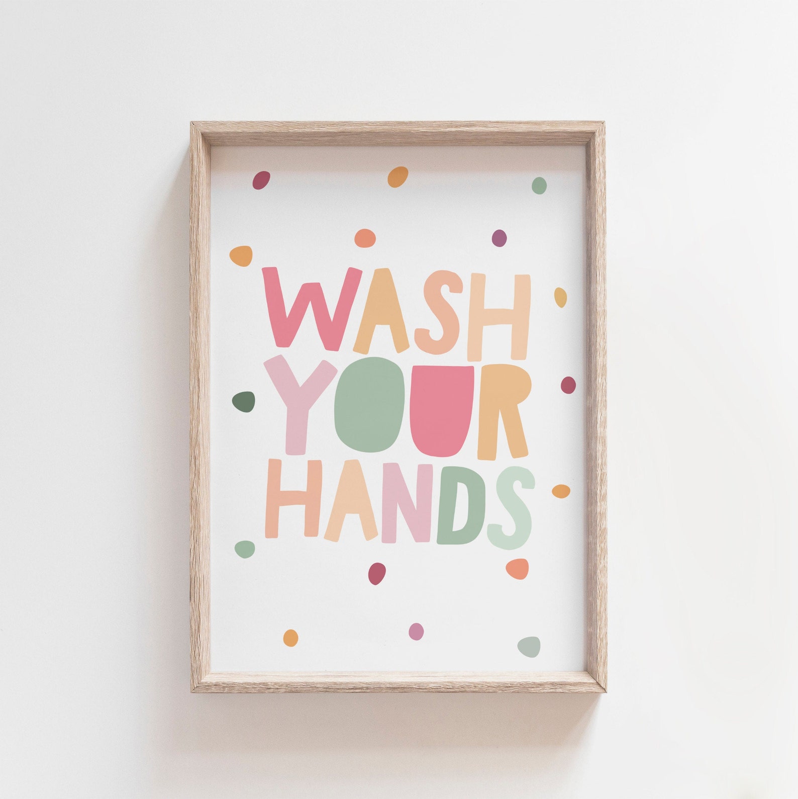 Wash Your Hands Print Kids Bathroom Prints Kids Bathroom - Etsy