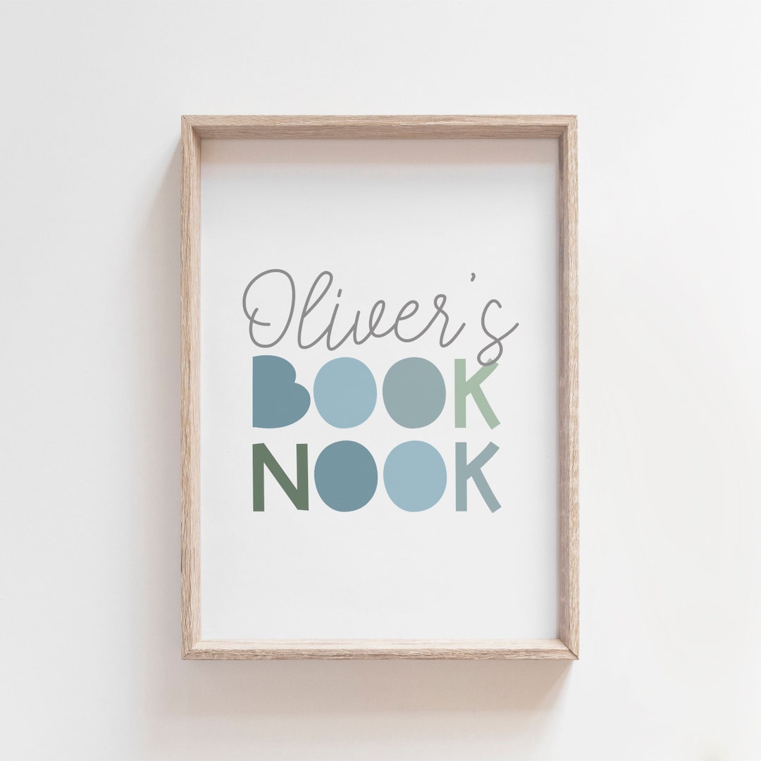 Book Nook Print, Reading Corner Print, Boys Nursery Print, Let's Read ...