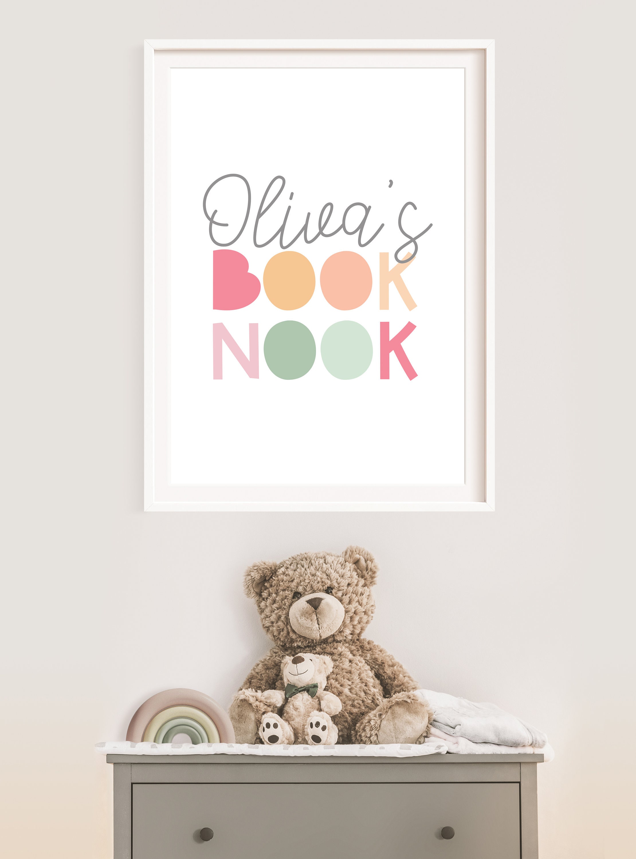 Book Nook Print Reading Corner Print Girls Nursery Print - Etsy