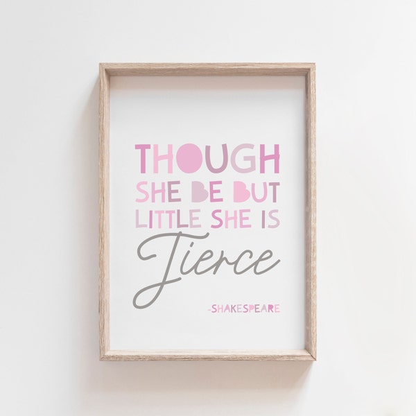 And Though She Be but Little - Etsy