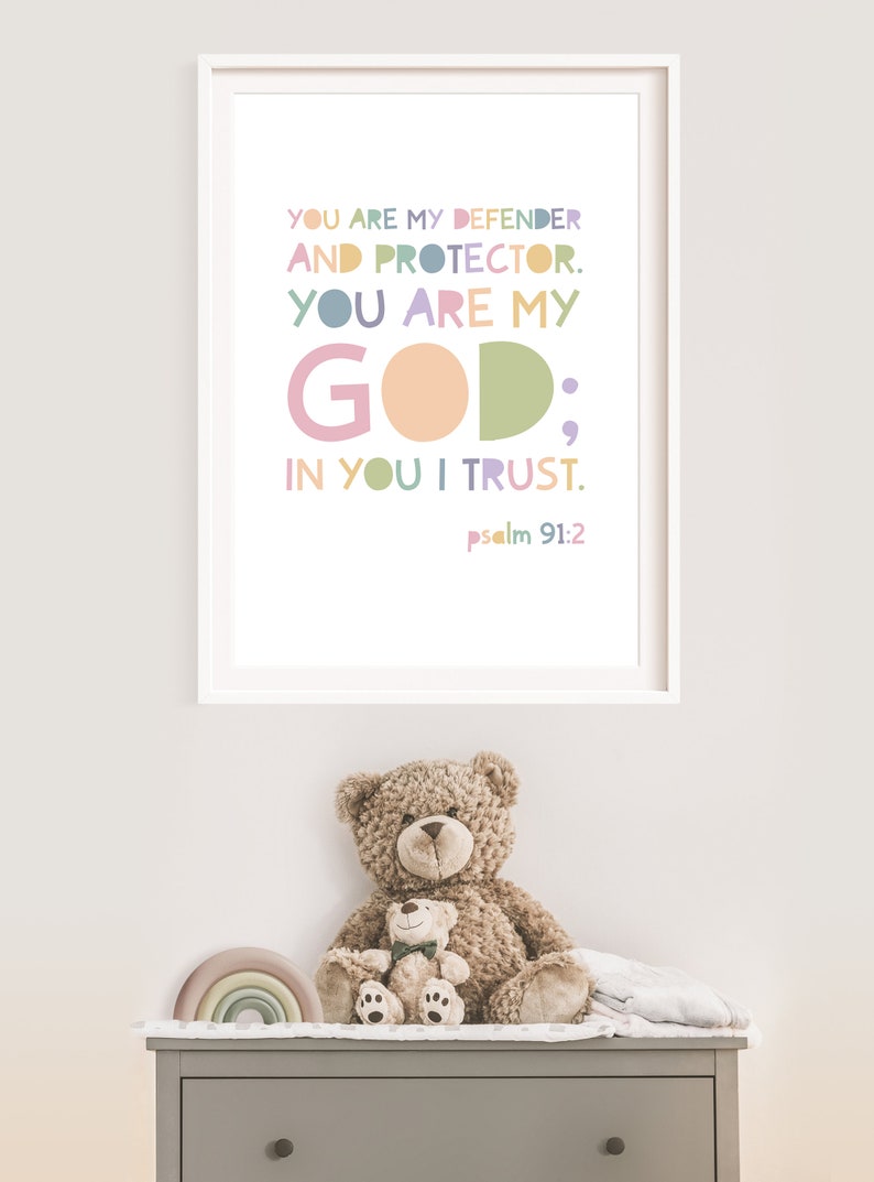 Kids Christian Wall Art, Bible Verse Prints, Girls Nursery Print ...