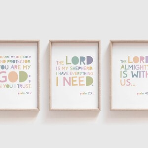 Set of 3 Bible Verse Prints, Girls Nursery Prints, Girls Bedroom Decor ...